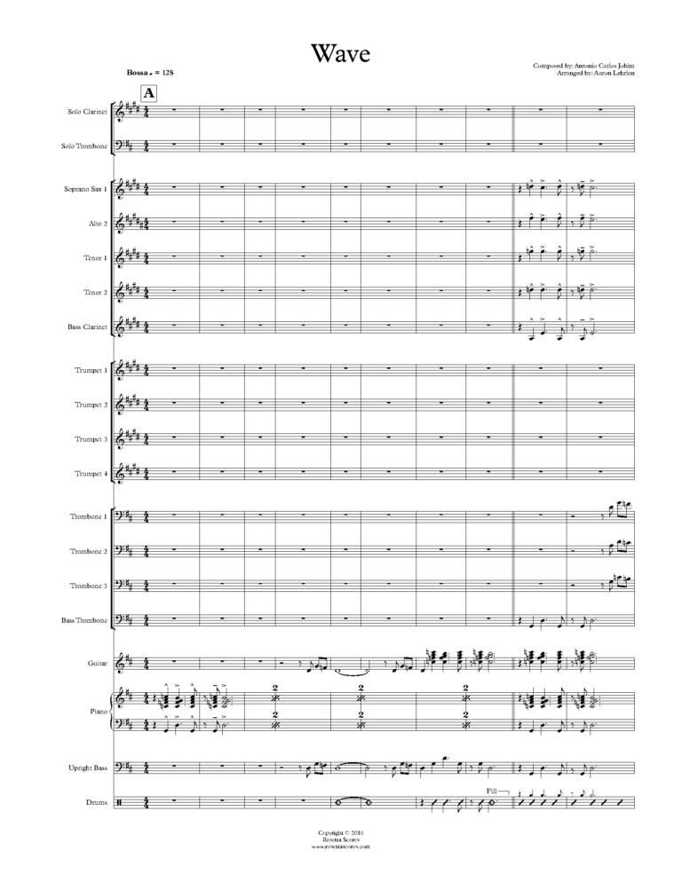 “Wave” for Big Band – Score and Parts – Aaron Lehrian